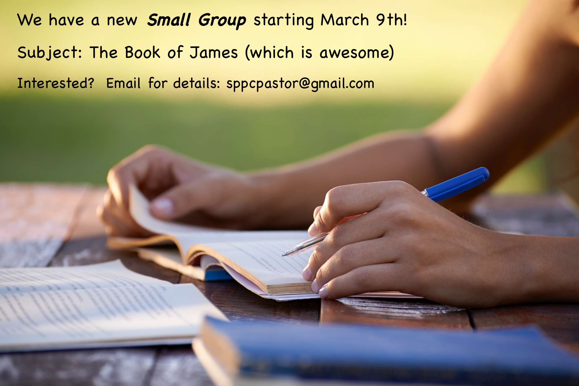 New Small Group Forming - Saint Peter Presbyterian Church
